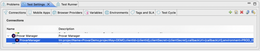 Setting Up A Connection To Provar Manager Provar Documentation